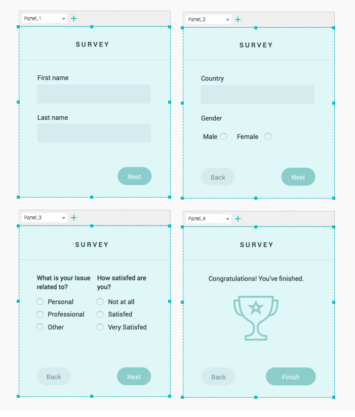 Create forms in your app prototypes with Dynamic Panels