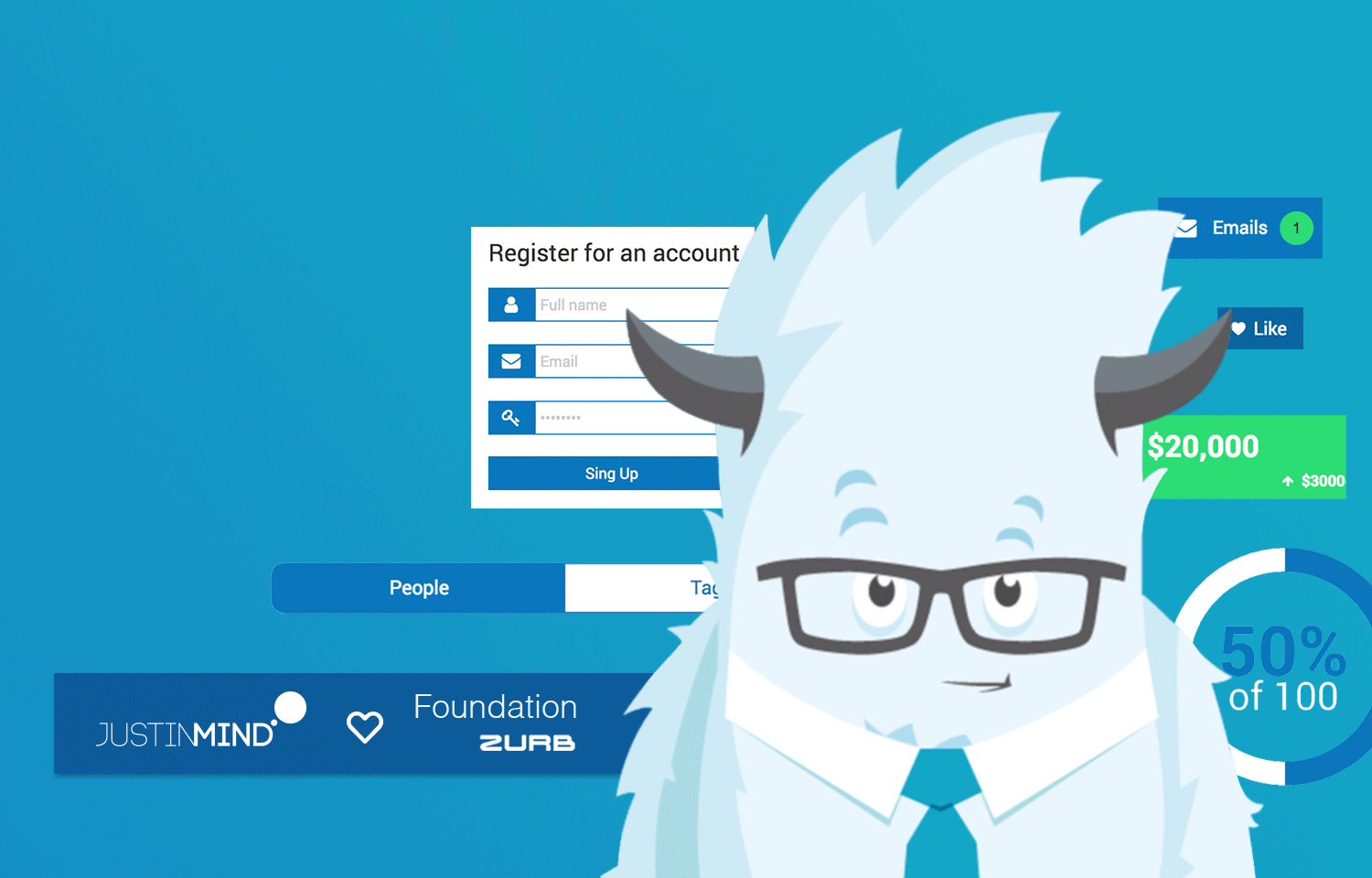 Kit Foundation UI de Justinmind para prototipado web