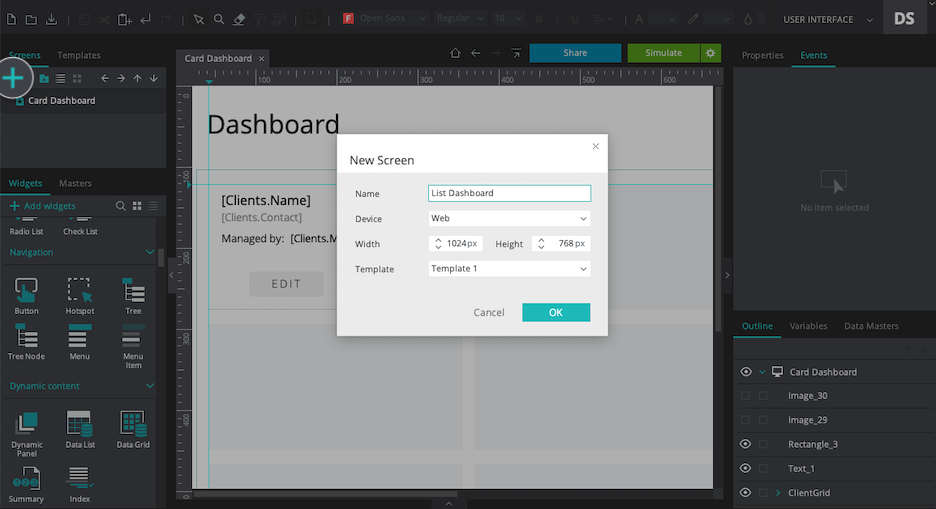 Create interactive forms, lists and grids with Data Masters