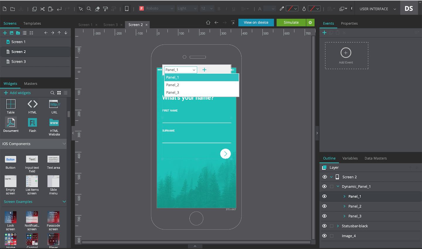 Prototyping forms and inputs