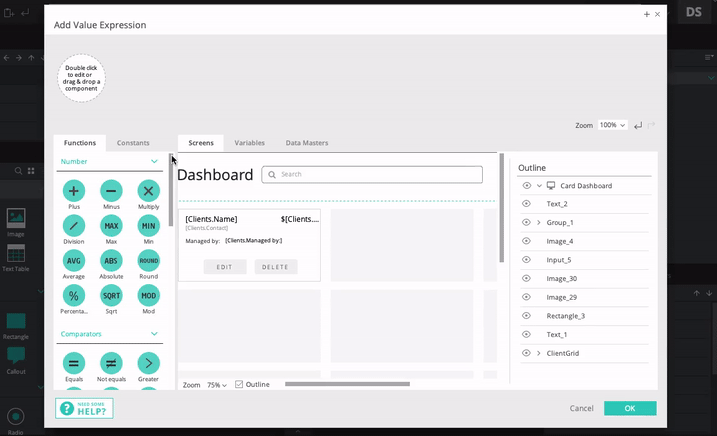 Exercises: Learn how to use Data in Justinmind