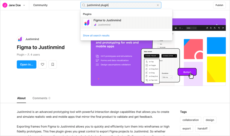 Creación de prototipos con Justinmind y Figma