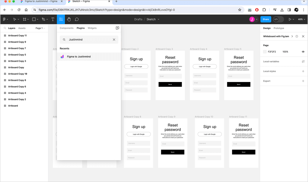 Prototyping with Justinmind and Figma