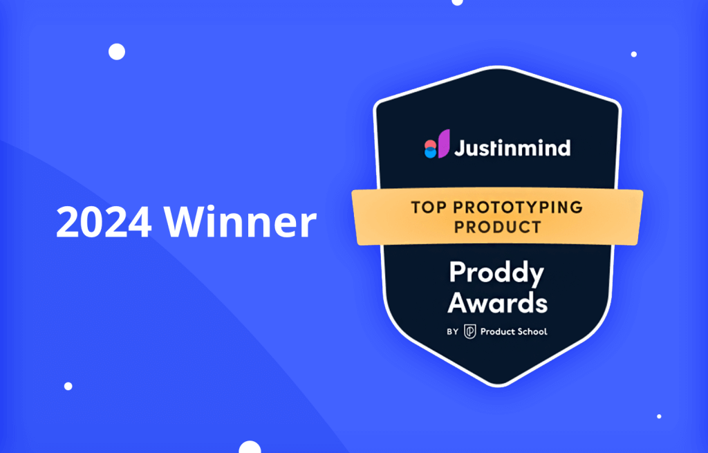 Proddy Award for the best prototyping product of 2024 - Justinmind